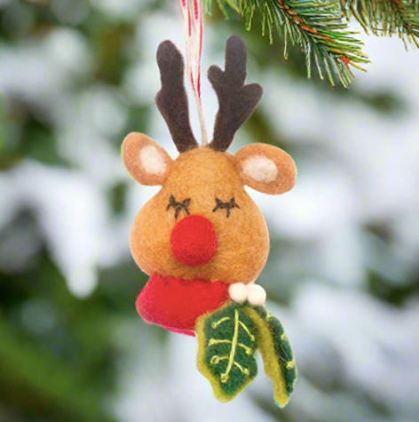 Sleeping Rudolph Ornament – Hamro Village Retail