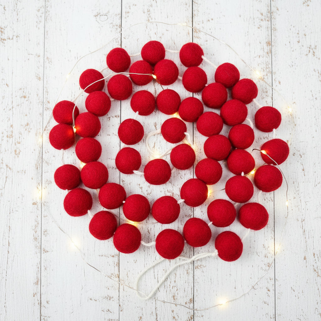 Handmade Fair Trade Wool Pom-Pom Artisan Wreath - Hamro Village – Hamro ...